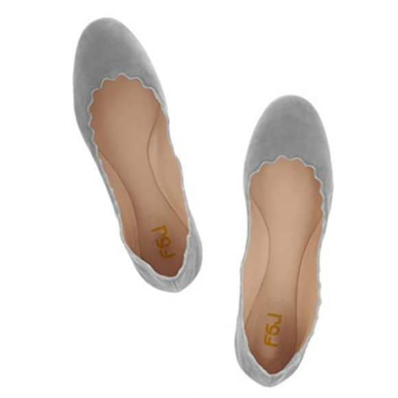 XYD | Shoes | Fsj Cute Dress Shoes Scalloping Round Toe Suede | Poshmark